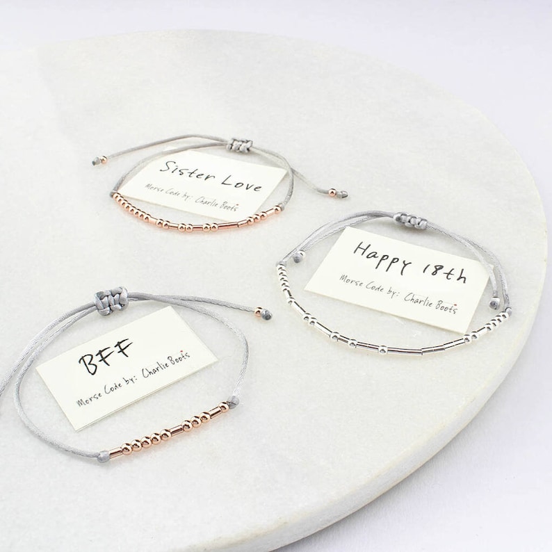 Custom Morse Code Friendship Bracelet - Etsy