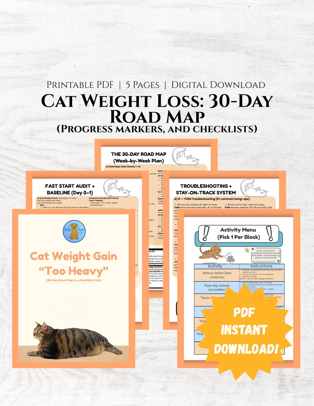 Cat Weight Loss Guide | 30-day Roadmap for Overweight Cats | Cat ...