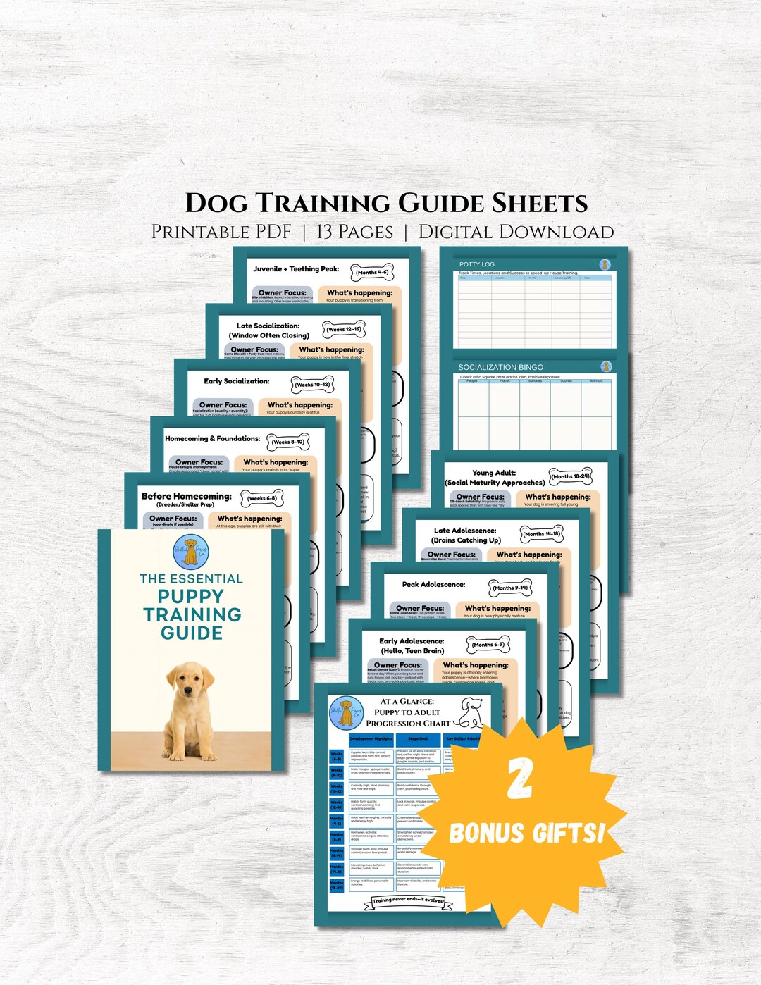 New Puppy Training Guide | Potty, Crate & Behavior Plan | Printable ...