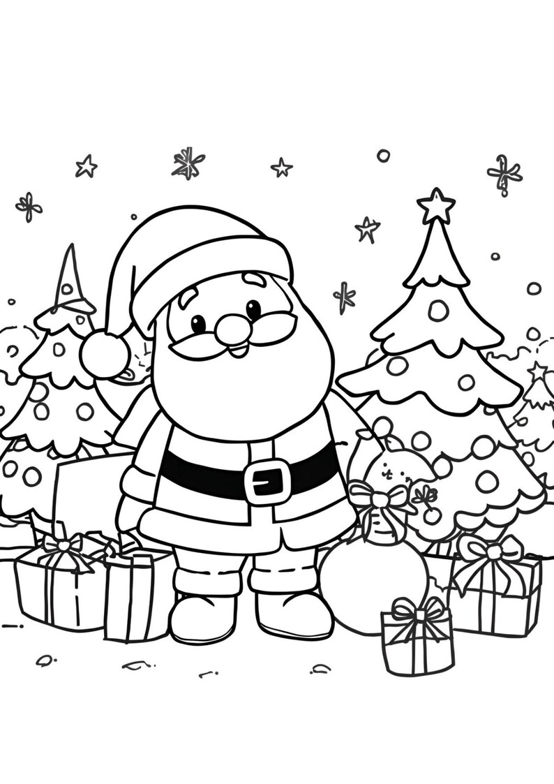 Printable Winter Christmas Coloring Book • 35 Pages • Kids Holiday ...