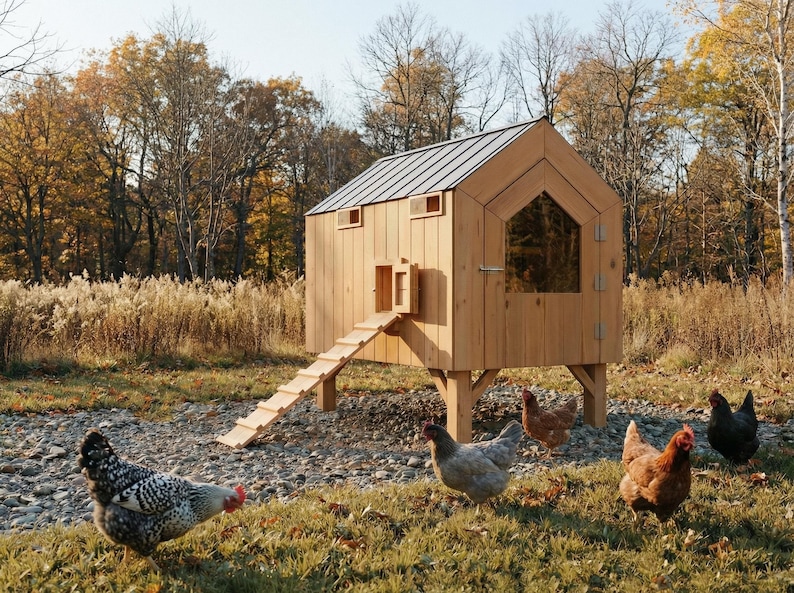 Modern Insulated Chicken Coop Plans – Sunlit Design | 10–12 Hens ...