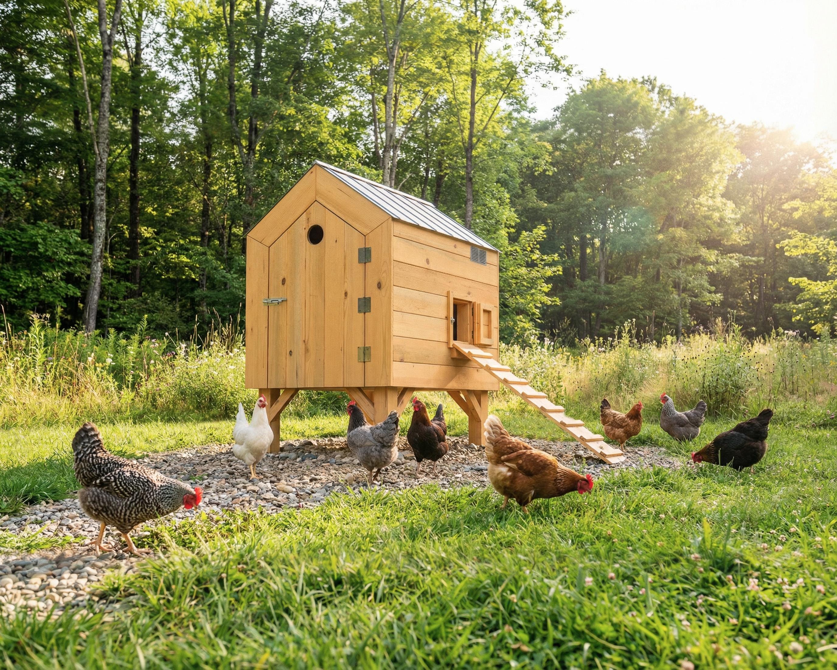 Modern Insulated Chicken Coop Plans: DIY Hen House PDF (6-8 Hens ...