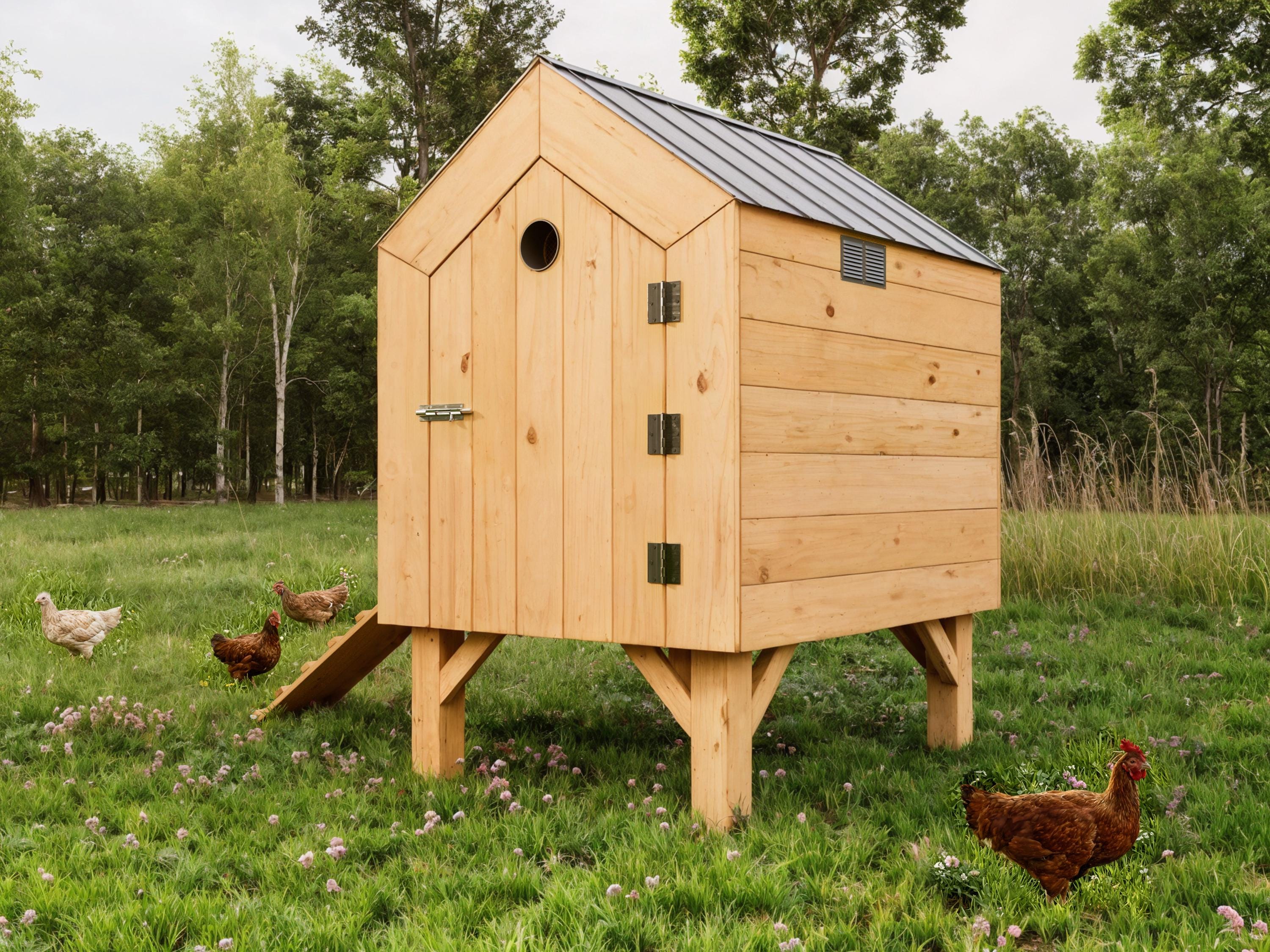 Modern Insulated Chicken Coop Plans: DIY Hen House PDF (6-8 Hens ...