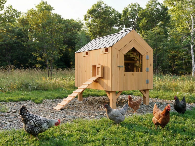Modern Insulated Chicken Coop Plans – Sunlit Design | 10–12 Hens ...