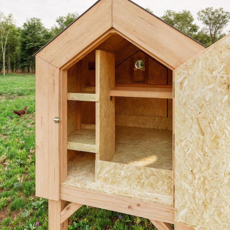 Modern Insulated Chicken Coop Plans: DIY Hen House PDF (6-8 Hens ...