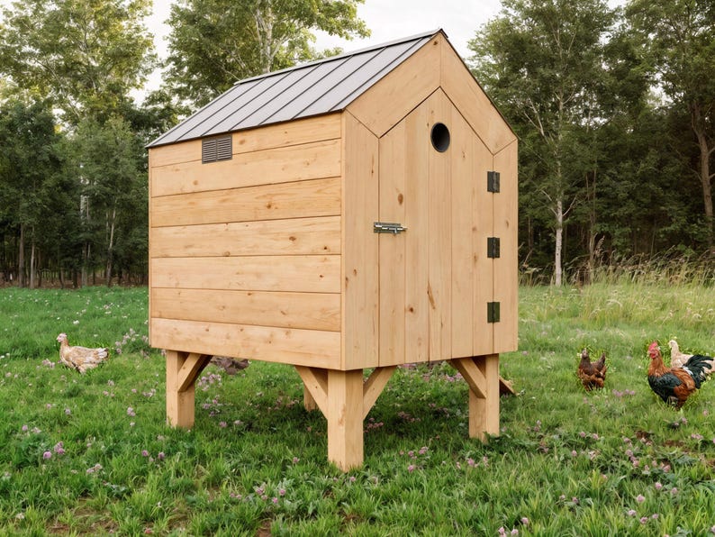 Modern Insulated Chicken Coop Plans: DIY Hen House PDF (6-8 Hens ...