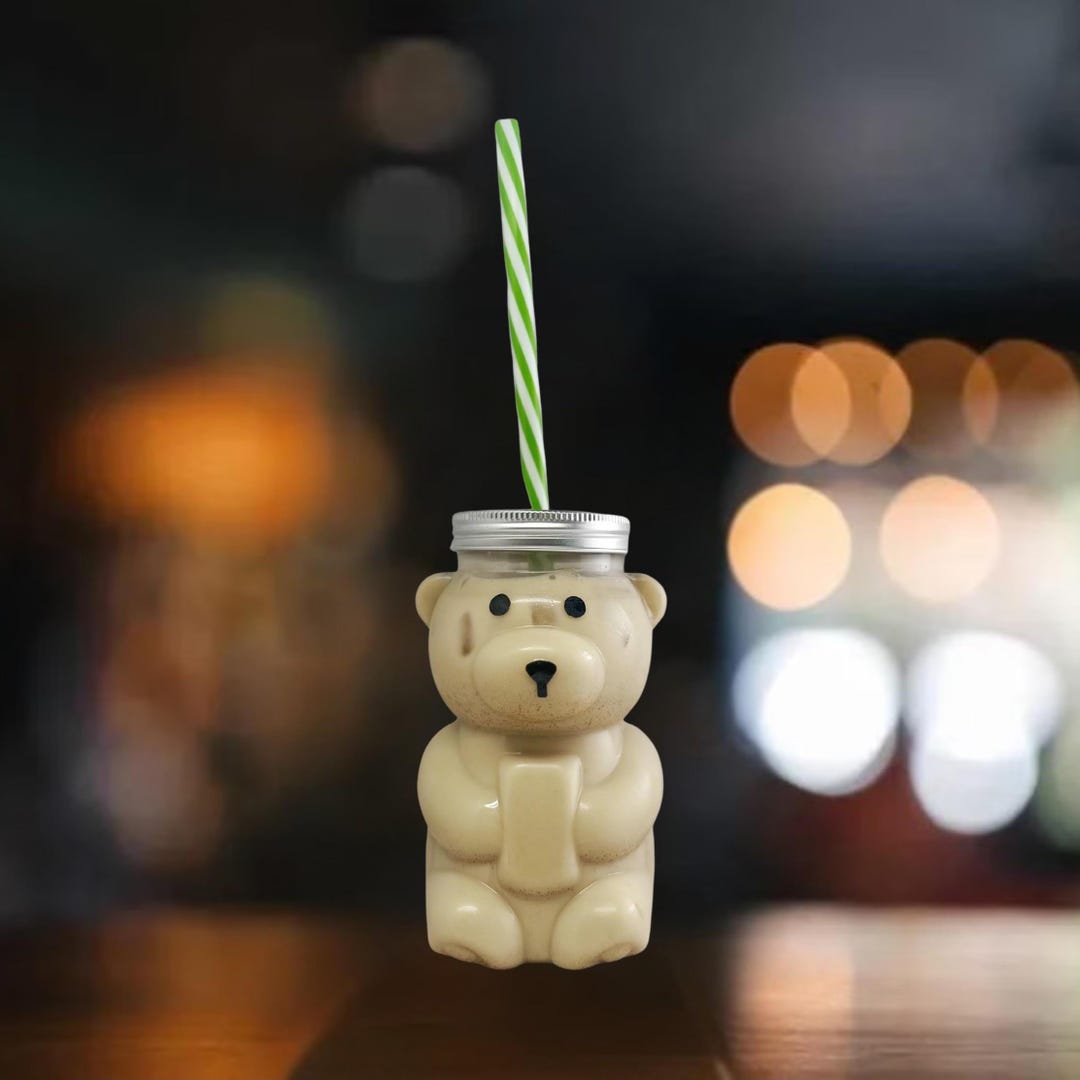 Gummy Bear Cup Bear Ista Cute Transparent Bear-shaped Design Coffee ...
