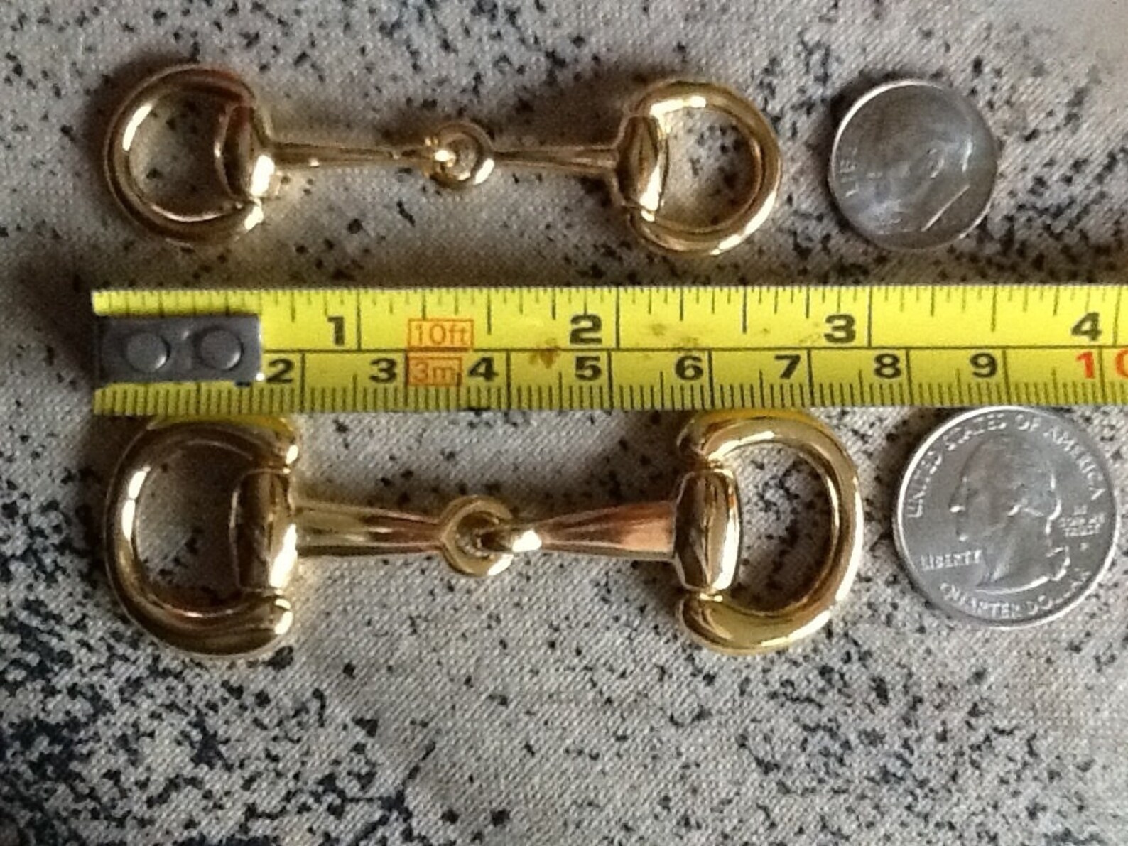 4 Gold or Silver Tone Snaffle Bits - Etsy