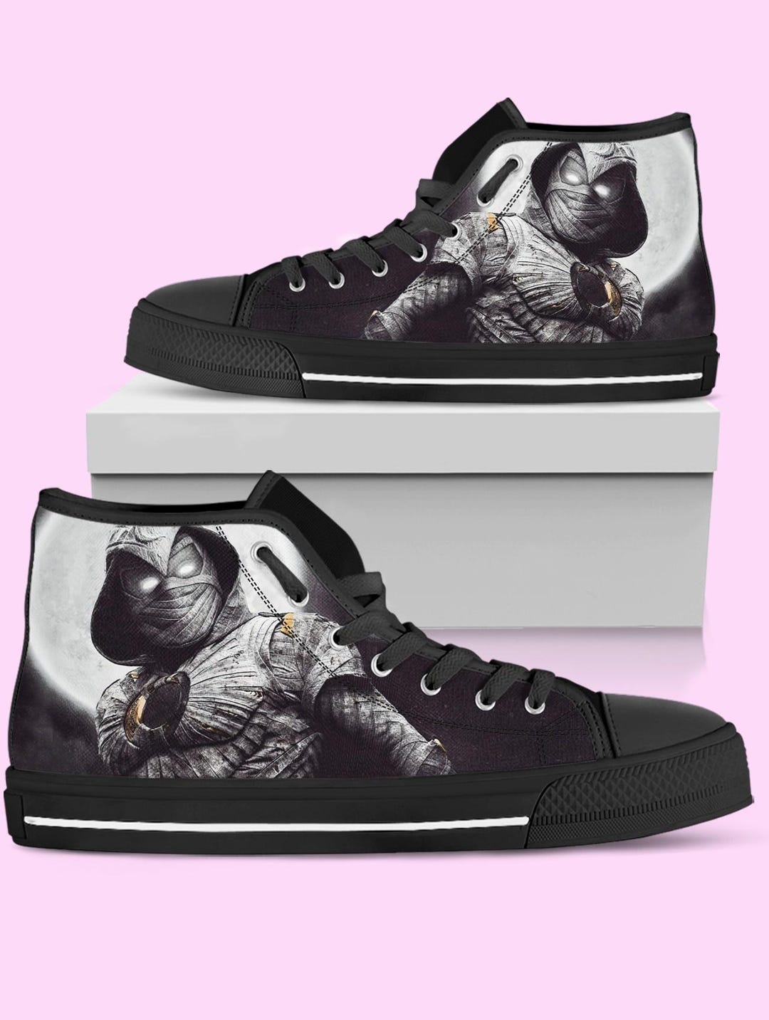 Moon Knight High-top Shoes: Video Game Converse Inspired Sneakers for ...