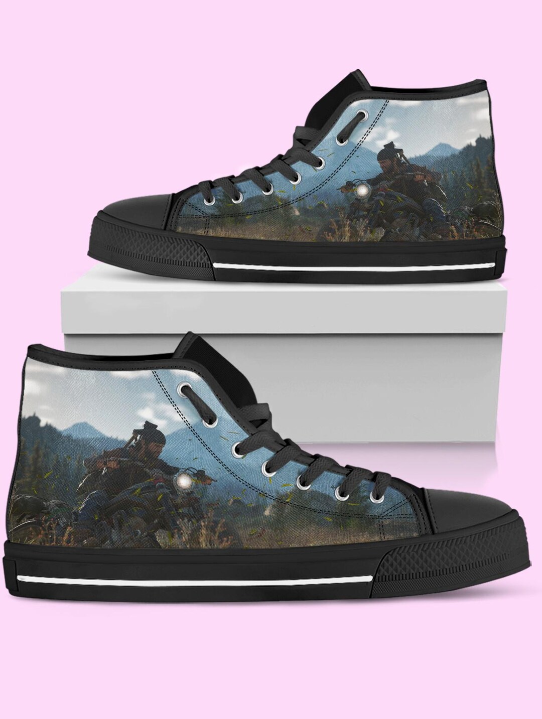 Days Gone High-top Shoes: Video Game Converse Inspired Sneakers for ...