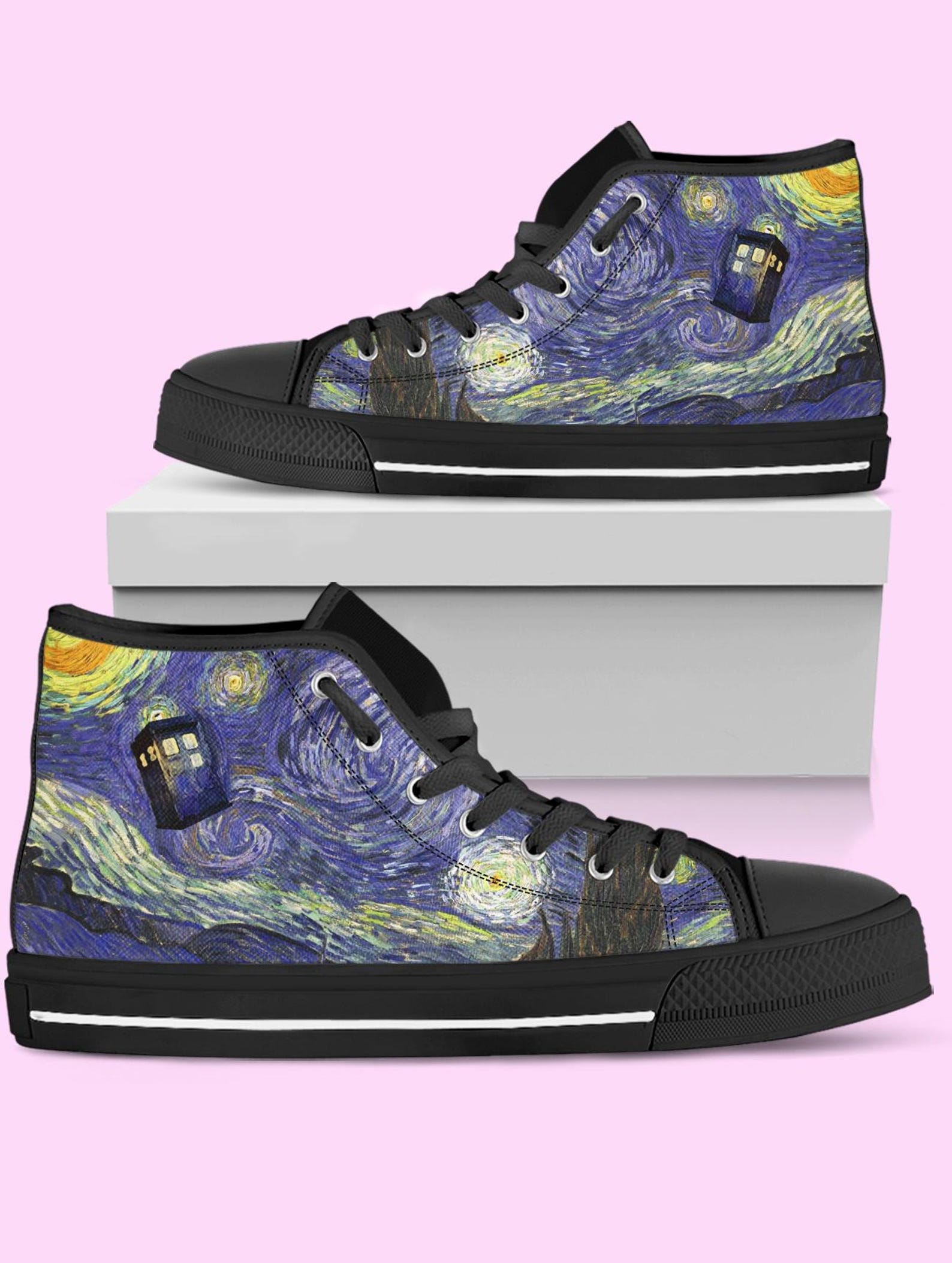 Doctor Who High-top Shoes: Converse Inspired Sneakers - Etsy