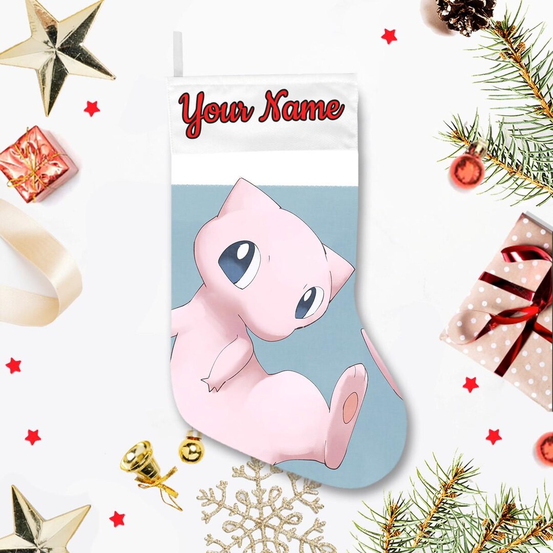 Pokemon Mew Christmas Stocking: Personalized Holiday Decor - Etsy