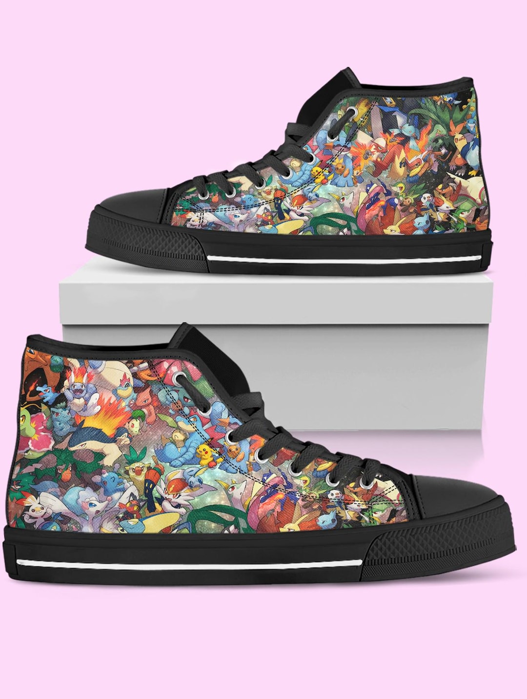 Pokemon High-top Shoes: Gardevoir, Eevee, Gengar Anime Converse ...
