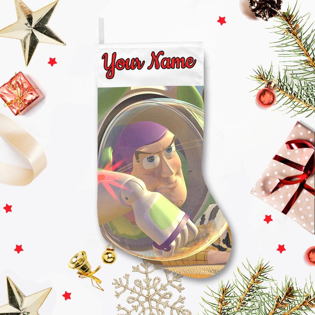 Toy Story Christmas Stocking: Buzz Lightyear Personalized Holiday Decor ...