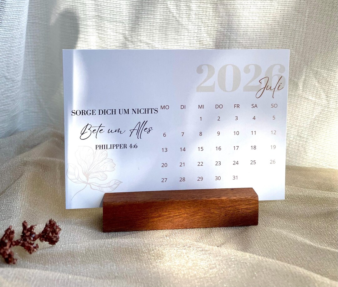 Christlicher Kalender 2026 mit Bibelvers | Weihnachtsgeschenk Freundin ...