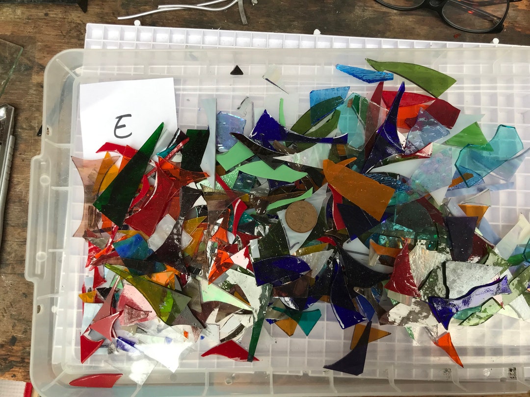 1kg Mosaic Glass Scraps Cullet Glass Mixed Colours lot E - Etsy UK