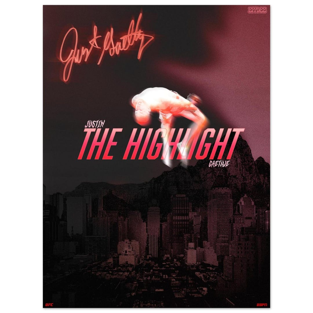 Justin 'the Highlight' Gaethje Poster - Etsy
