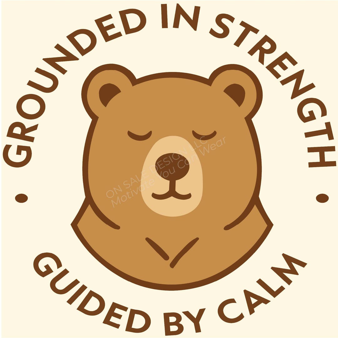 Mindful Bear Sticker • Grounded in Strength, Guided by Calm - Etsy