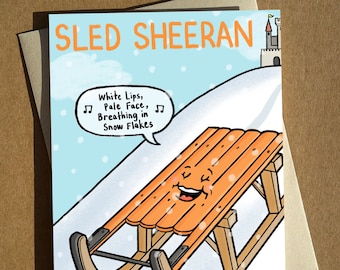 Funny Bruce Springsteen Cartoon Pun Christmas or Birthday Card A6 - Etsy UK