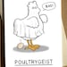 Poultrygeist Cartoon Pun Halloween and Birthday Card A6 - Funny Chicken ...