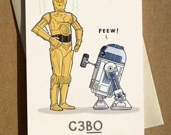 Star Wars Birthday Card Funny C3PO Rude Birthday Card C 3 Piss Off - Etsy