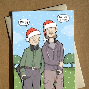 Detectorists Christmas Card A6 - Andy and Lance - Etsy UK