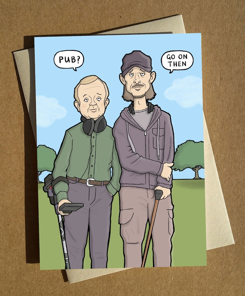 Detectorists Illustrated Birthday Anytime Greeting Card A6 - Etsy Israel