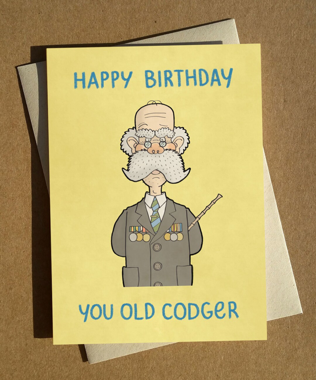 Old Codger Birthday Greeting Card A6 - Etsy