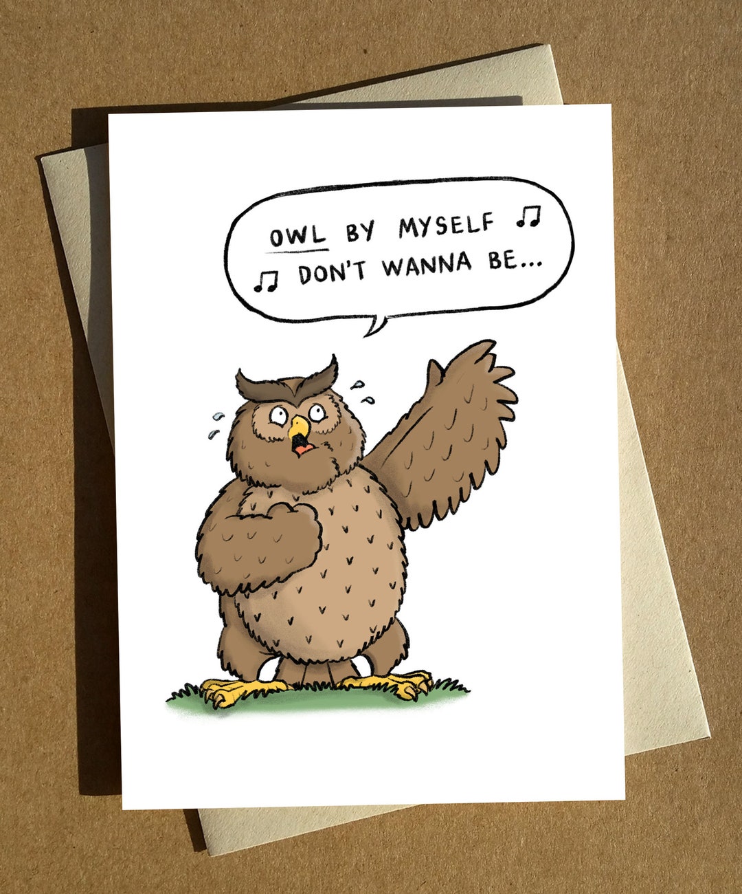 Funny Owl Birthday Card: Pun Greetings Card - Etsy