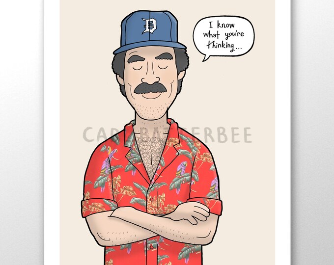 Magnum PI Illustration Art Print - Etsy