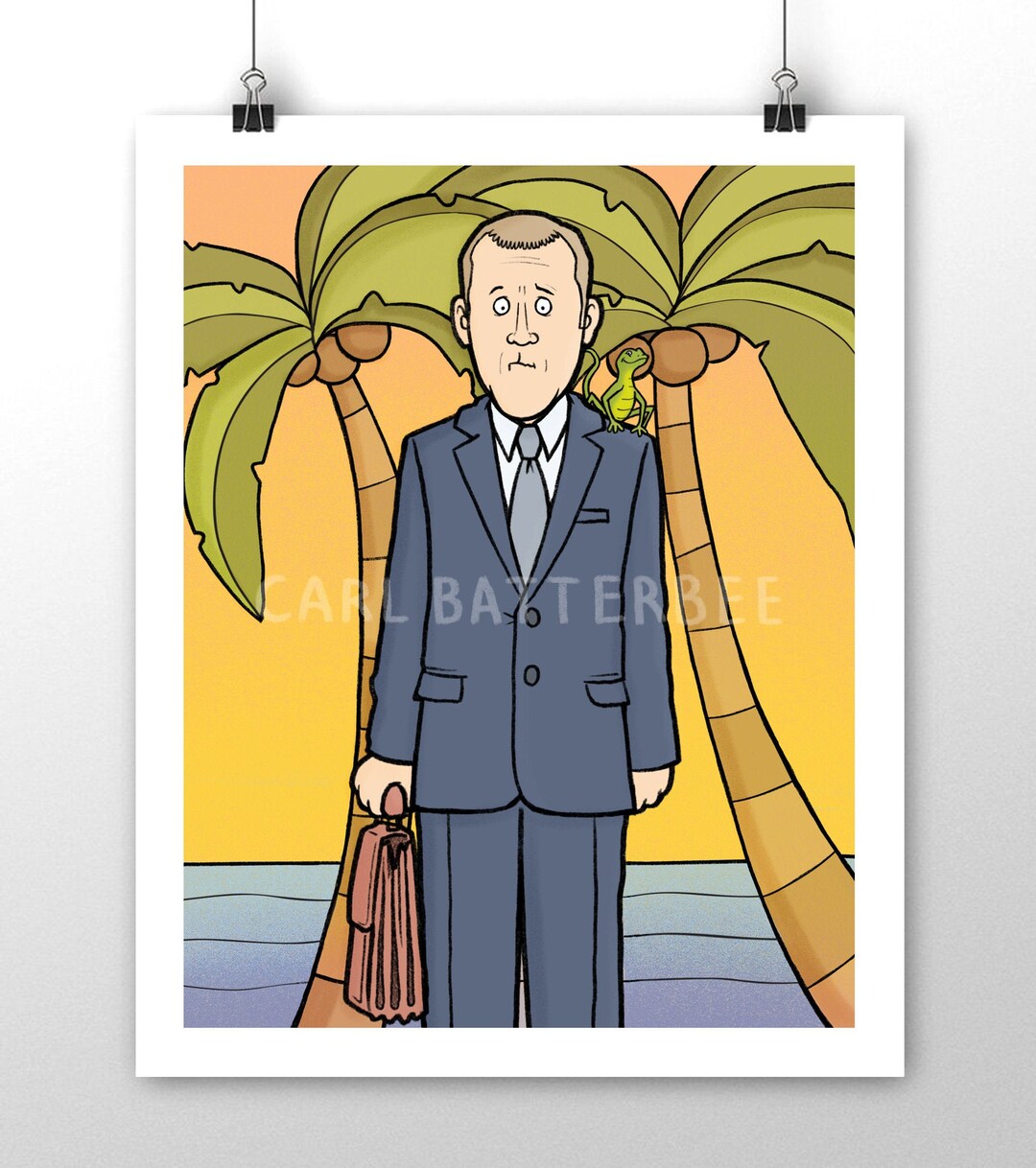 Richard Poole - Death in Paradise - Illustration Print - Etsy