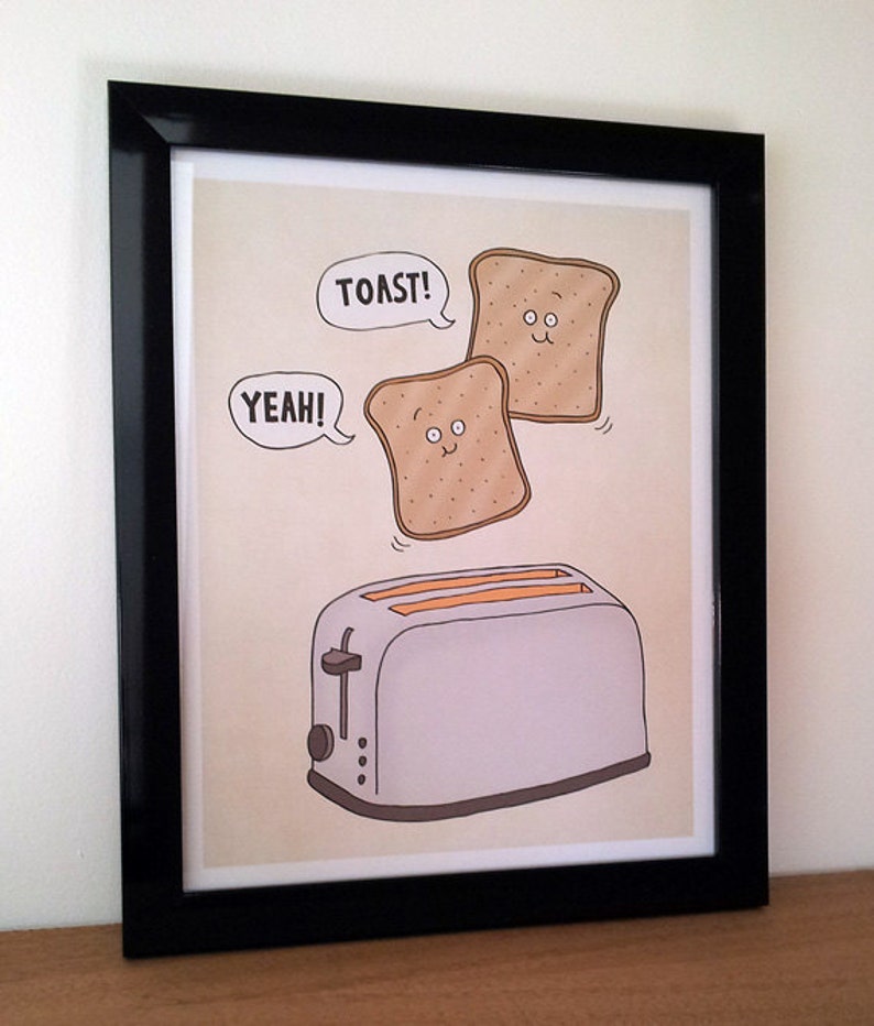 Toast Yeah Illustration Print | Etsy