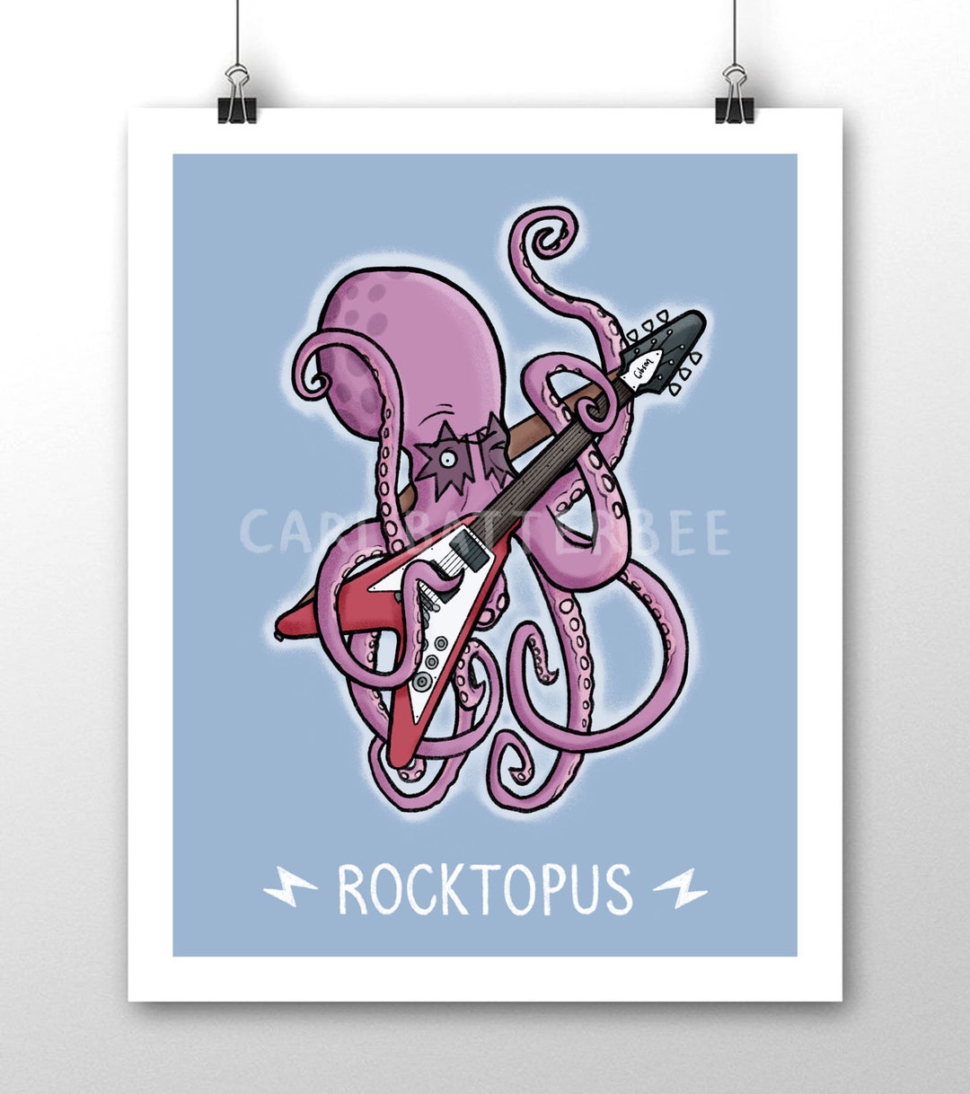 Octopus Rock Music Illustration Art Print - Etsy