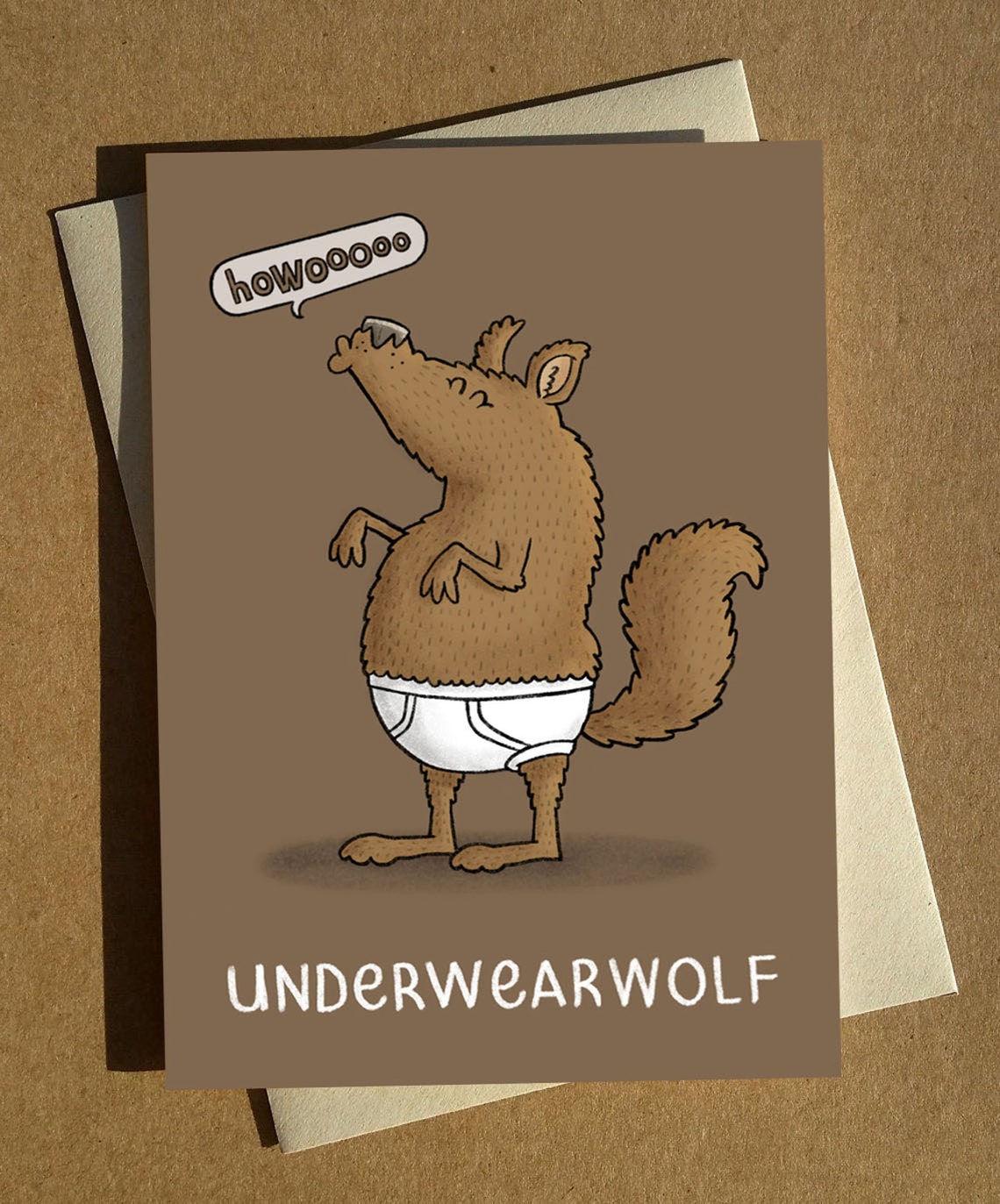 Werewolf Cartoon Pun Halloween Card A6 Funny Wolf Humour - Etsy