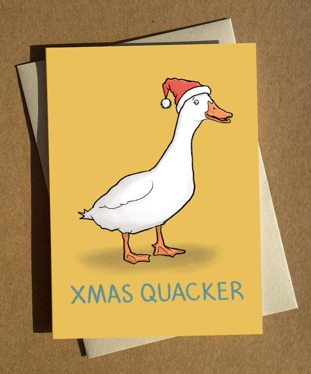 Christmas Cracker Duck Pun Card A6 Funny Christmas Card Card for ...