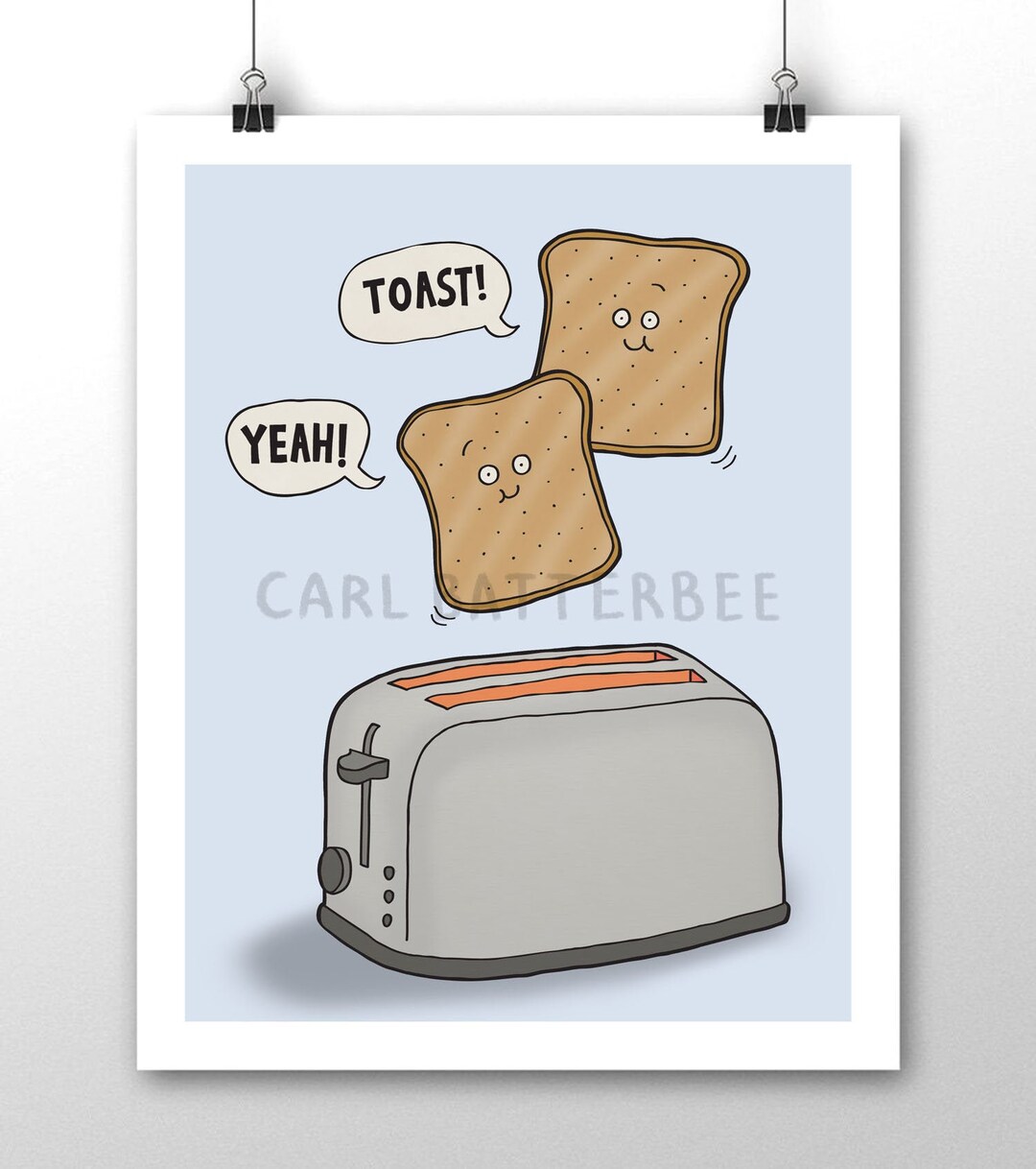 Toast Yeah - Illustration Print - Etsy