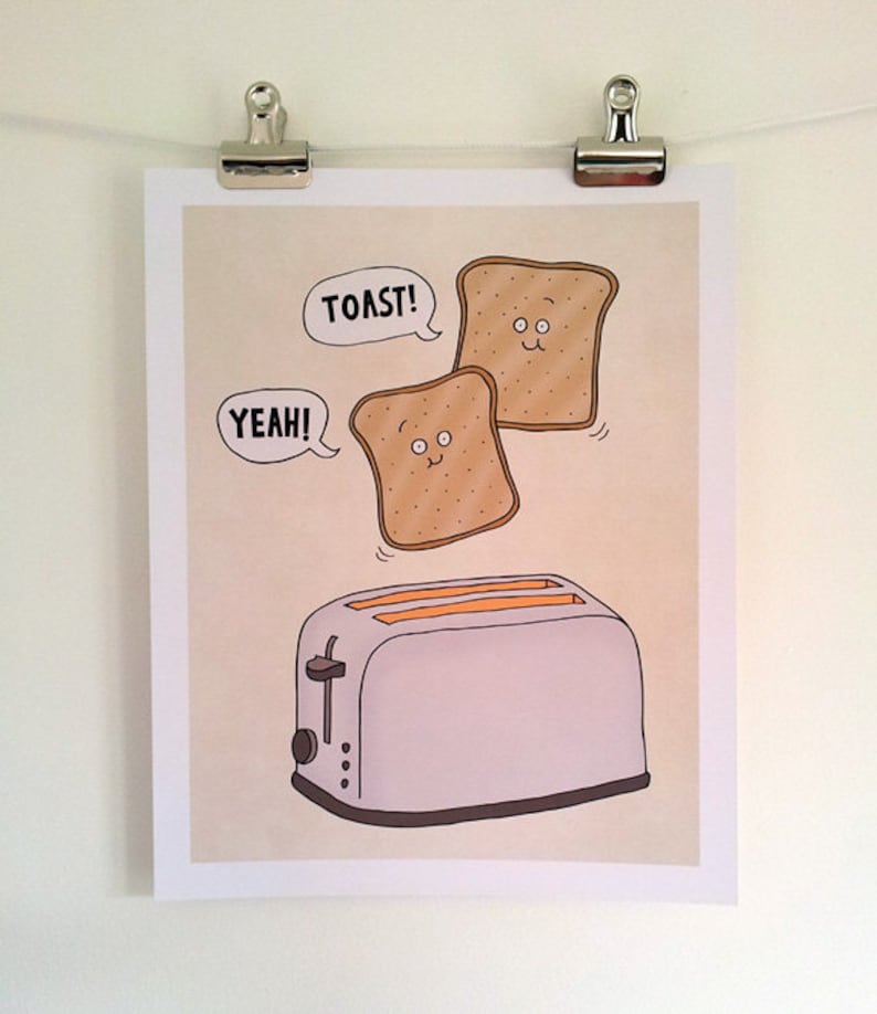 Toast Yeah Illustration Print | Etsy