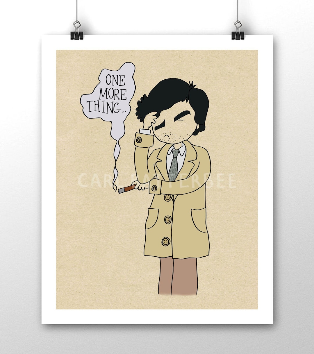 Columbo - One More Thing - Illustration Print - Etsy