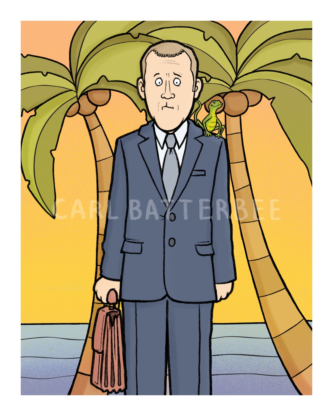 Richard Poole - Death in Paradise - Illustration Print - Etsy