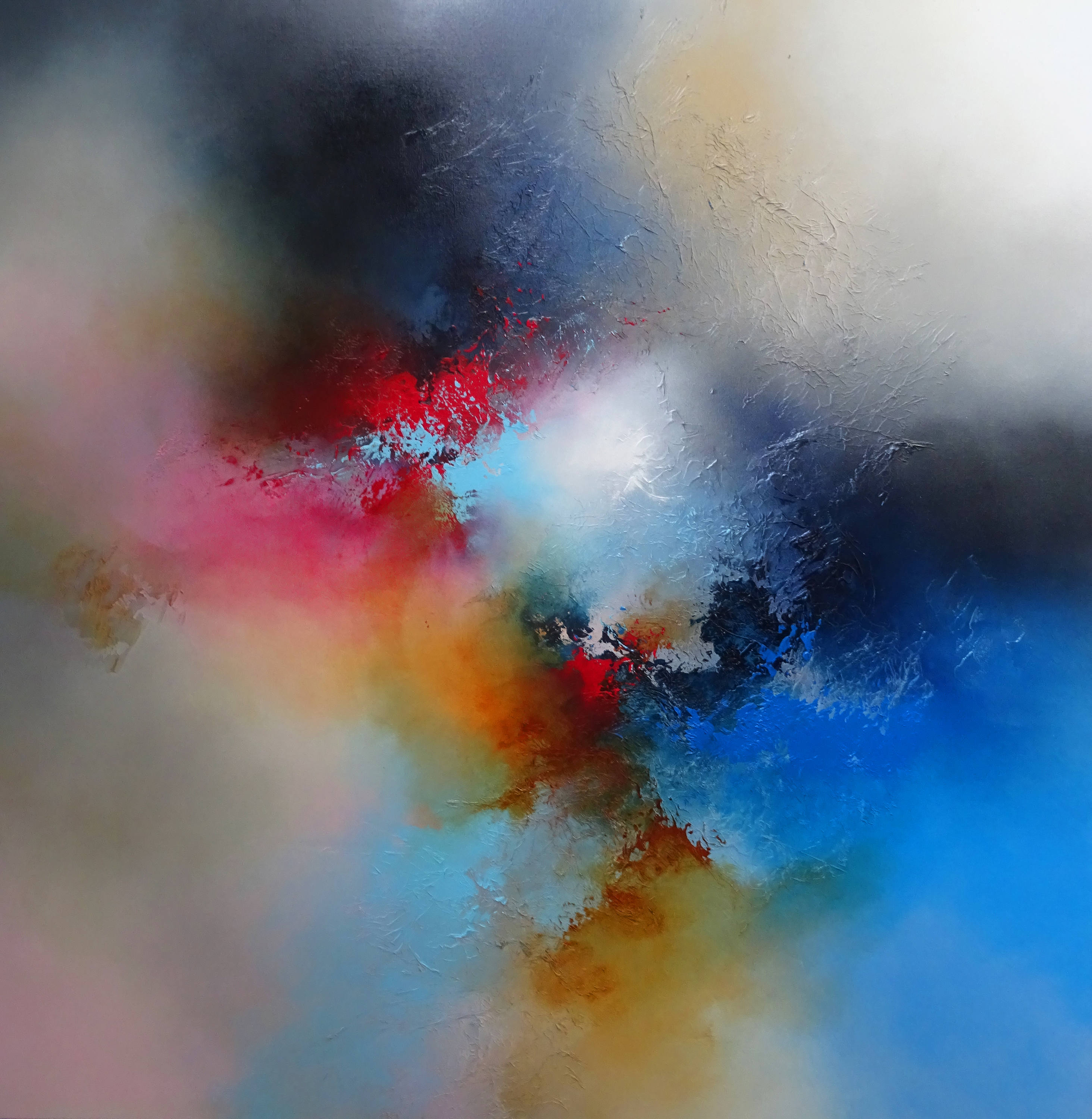 Large Abstract Colour-burst Painting by Artist Simon Kenny | Etsy