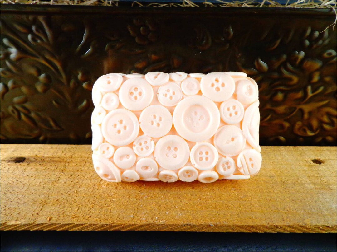 Button Soap: Decorative Button Bar Soap Looks Like Buttons on a Bar of ...