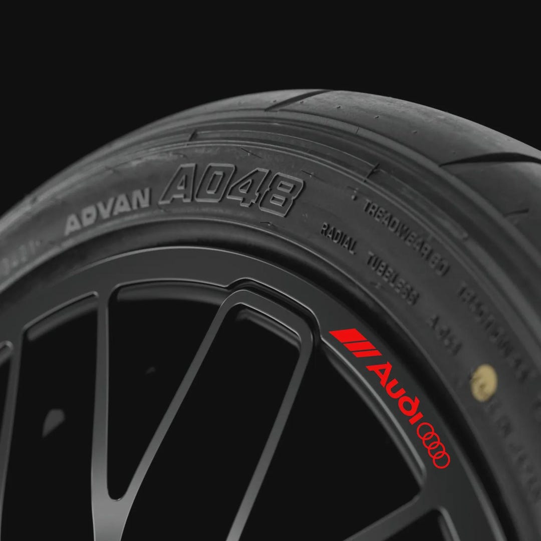 Audi Racing Wheel Decals: Upcurve Vinyl Rim Stickers, 9cm (set of 4) - Etsy