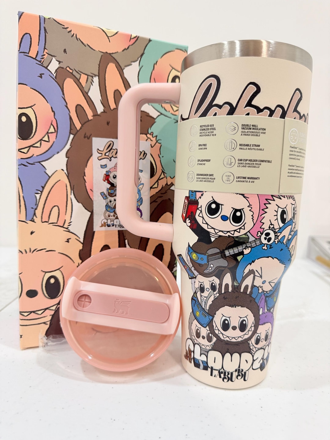 Kawaii Custom Monster Cloudzy Labu Bu Tumbler 40oz : Laser Engraved ...
