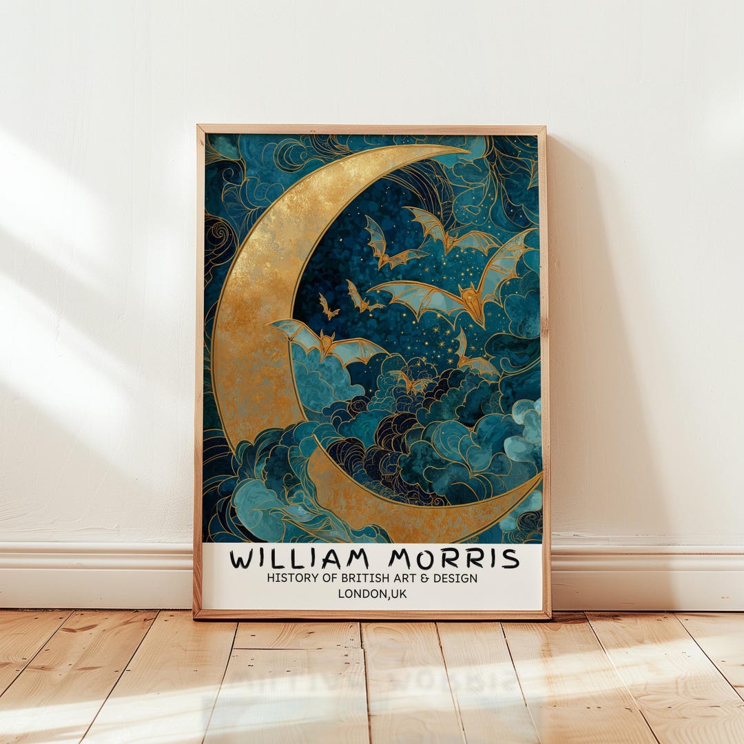 William Morris Half Moon - Forest Art Nouveau Poster - Etsy