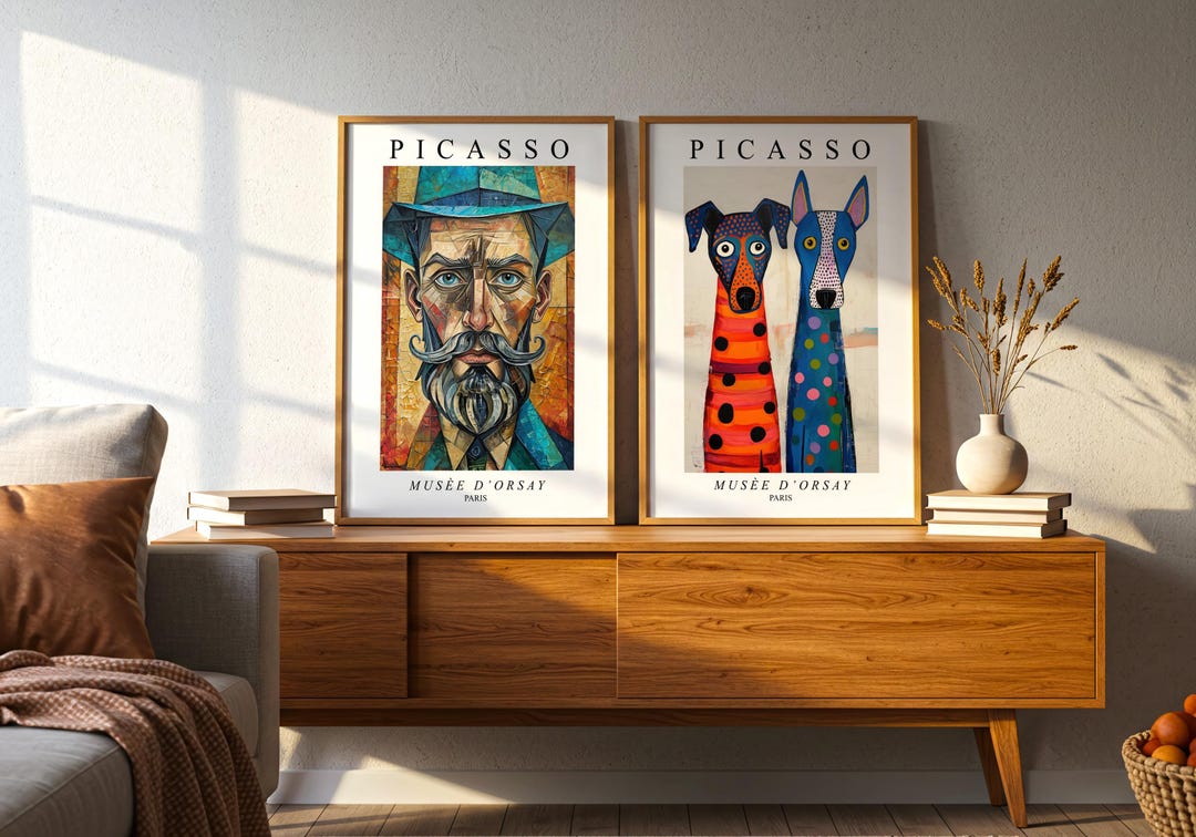Pablo Picasso Art ,exhibition Poster Print Set of 2, Gallery Wall Art ...
