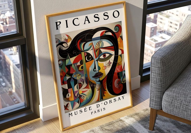Pablo Picasso Art ,exhibition Poster Print, Gallery Wall Art, Line Art ...