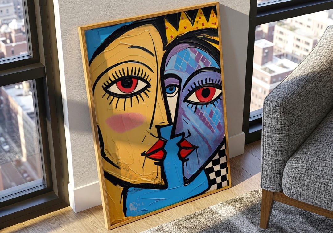 Picasso Poster Faces Art Print, Colorful Abstract Poster,picasso ...
