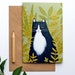 Black and White Mog Cat Jungle Illustrated Card - Etsy