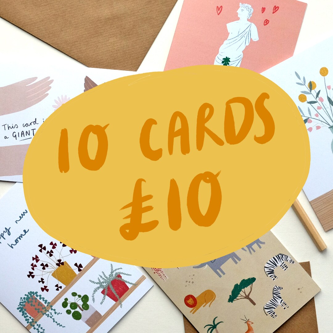 10 for 10 Mystery Cards Pack - Etsy