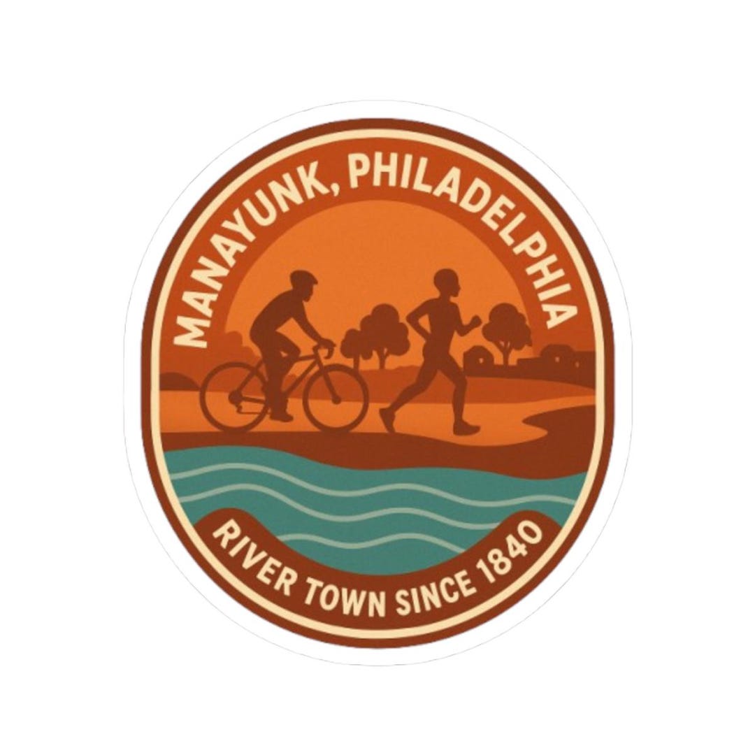 Manayunk Sticker - Cityscape Kiss-cut Stickers, Urban Landscape Vinyl ...